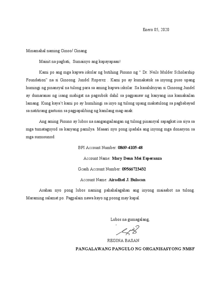 Solicitation Letter | PDF