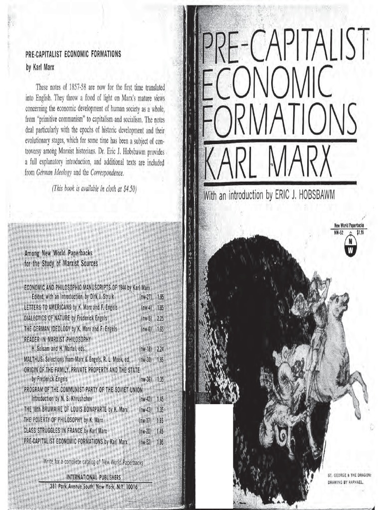 Marx Pre Capitalist Economic Formations Hobsbawm | PDF