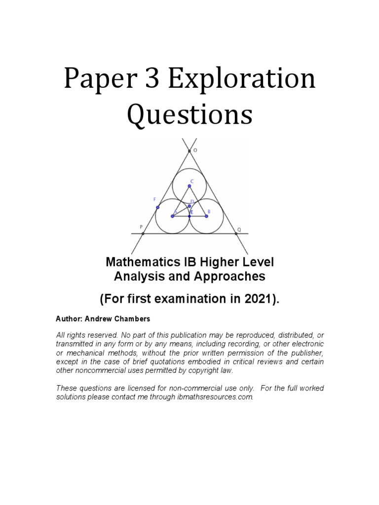 Paper 3 Exploration Questions All v5 | PDF