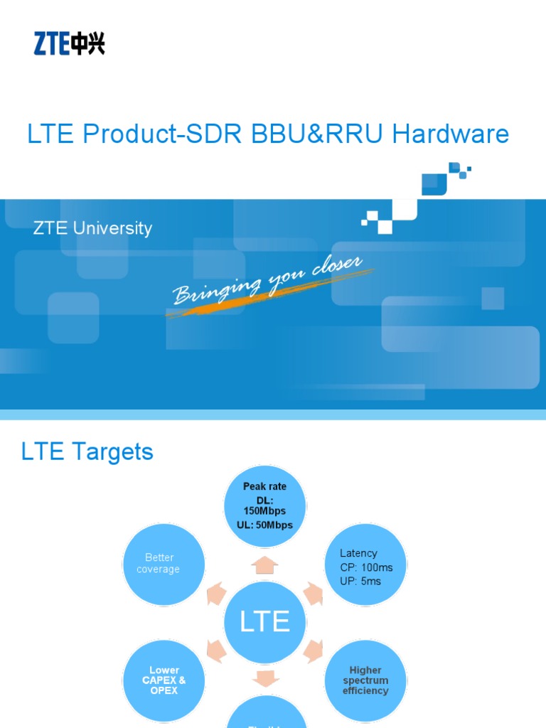 LTE Product-SDR BBU&RRU Hardware: ZTE University | PDF | Lte ...