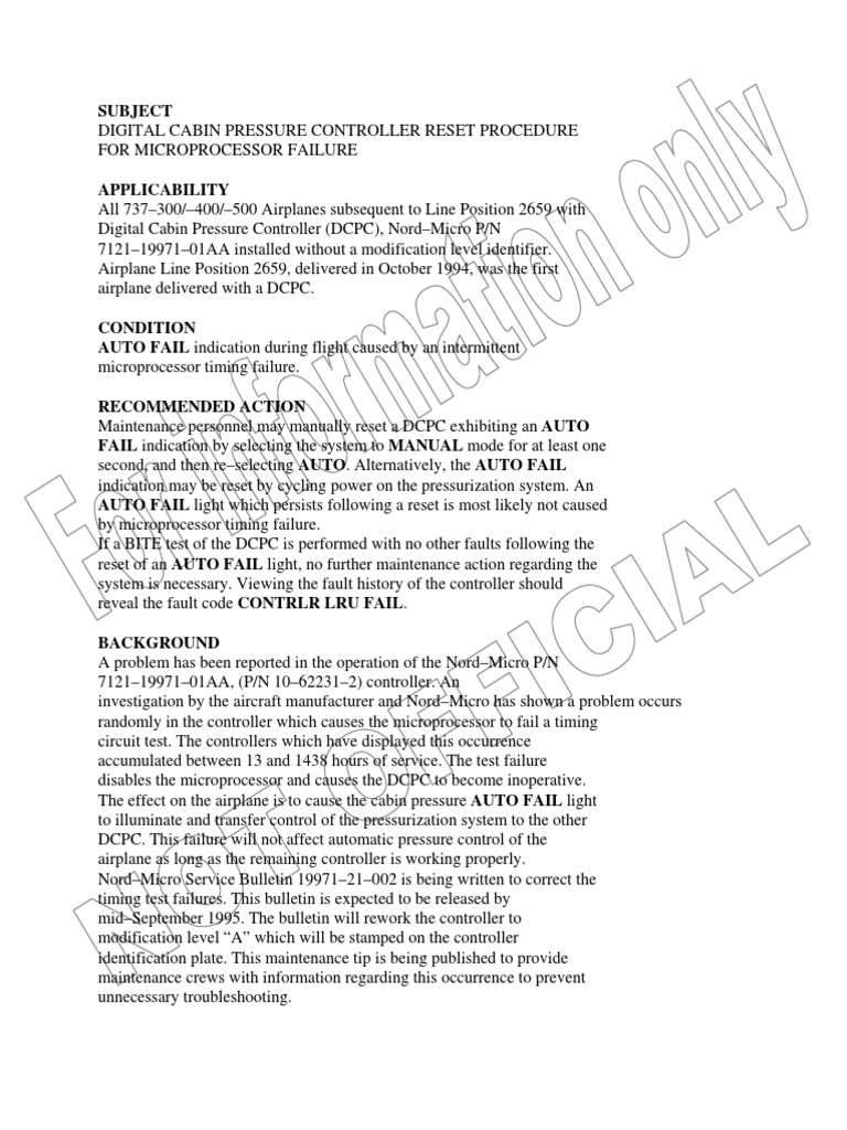 21-4 Digital CPC Reset Procedure | PDF | Troubleshooting | Aviation