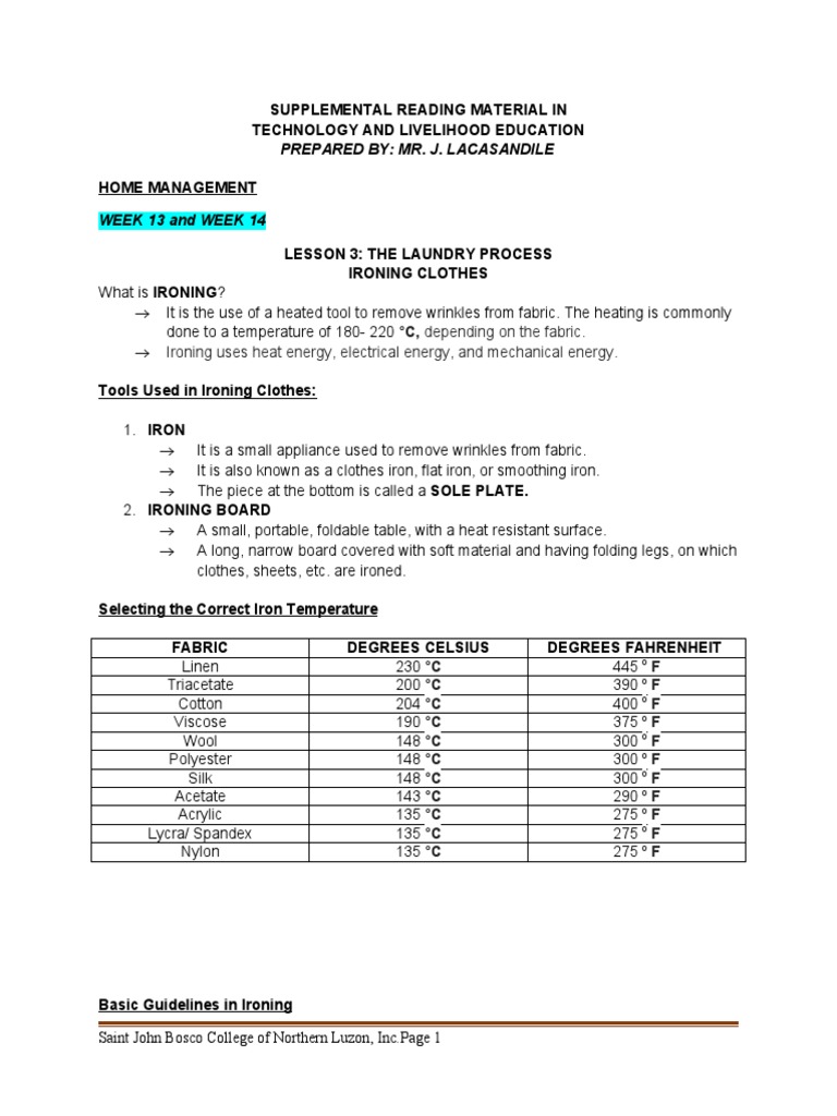 TLE 9 READING MATERIALS 13 and 14 | PDF | Textiles | Industries