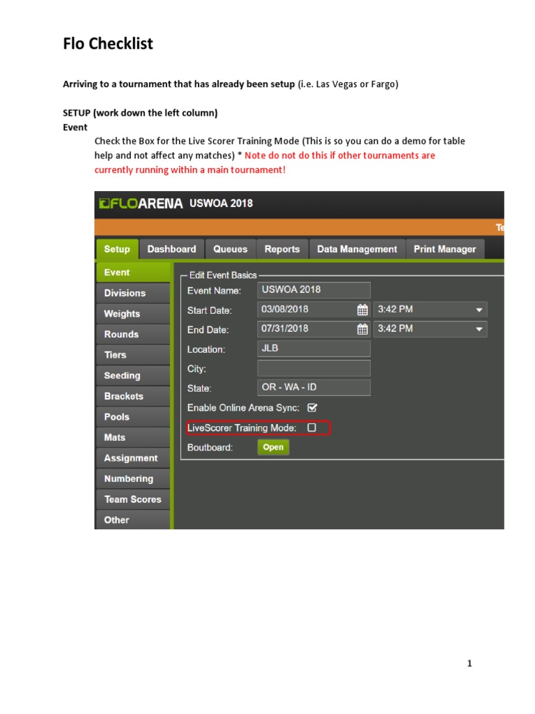 2019 Floarena Training Checklist 8-24-2019 | PDF | Computer Network ...