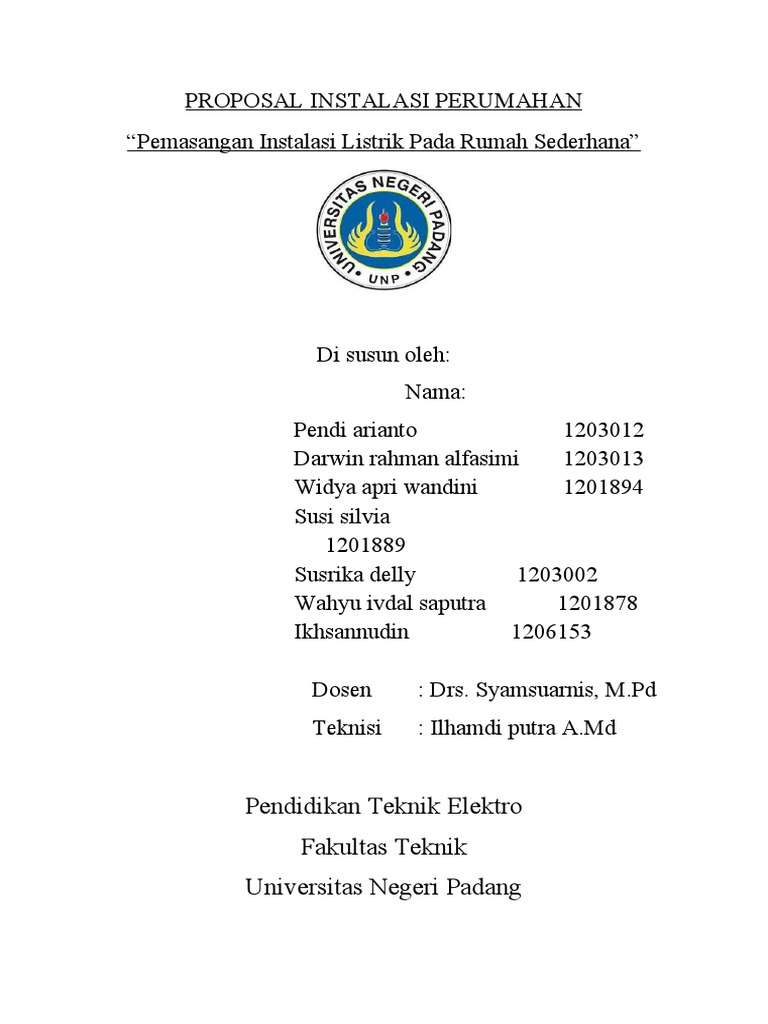 Proposal Instalasi Perumahan | PDF