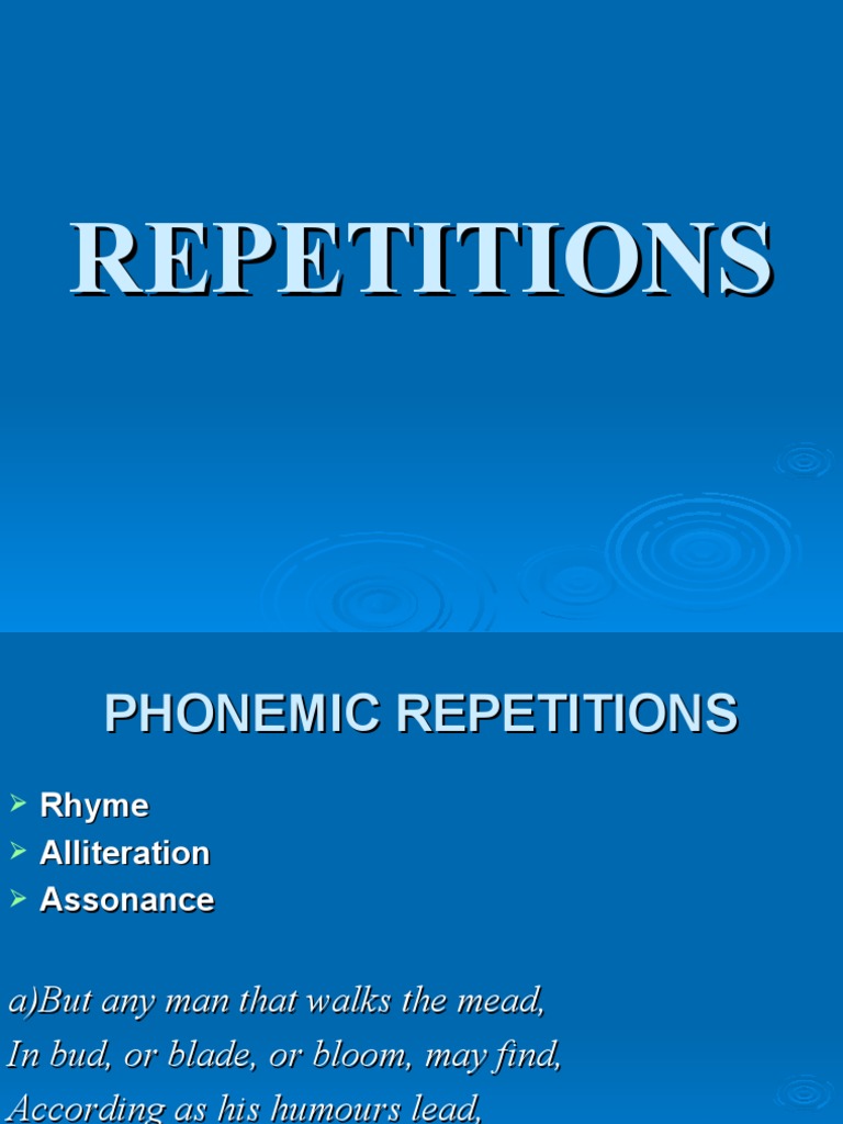 Repetitions | PDF | Languages
