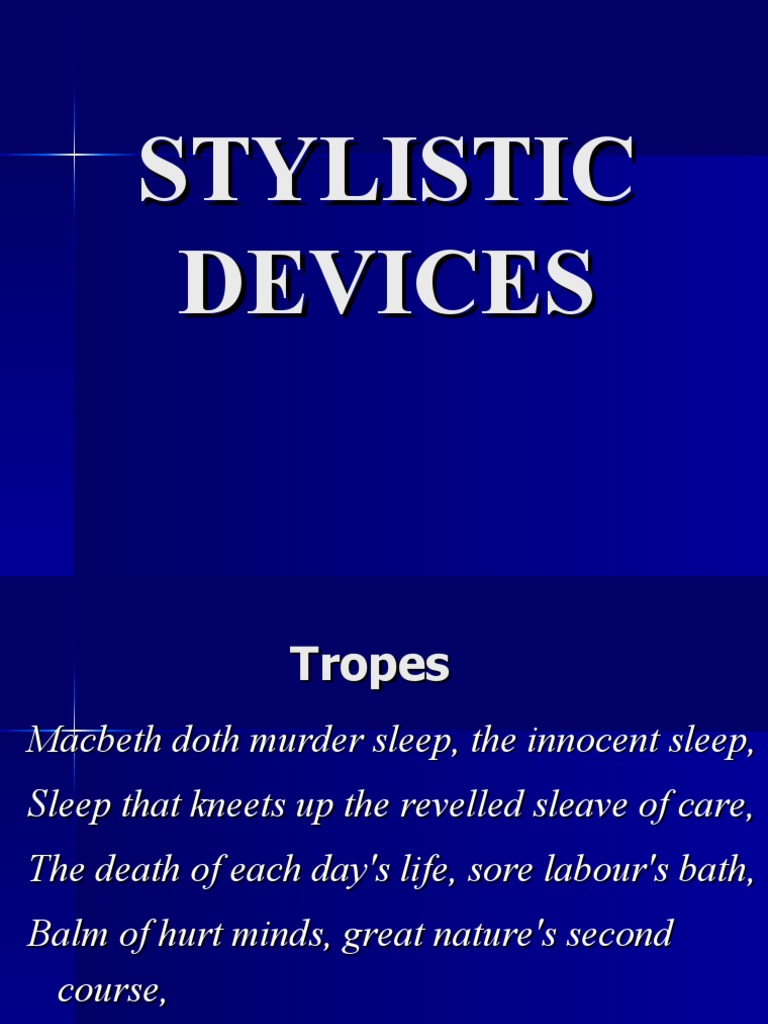5.stylistic Devices | PDF