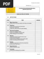 Elevator Final Checklist | PDF | Elevator | Manufactured Goods