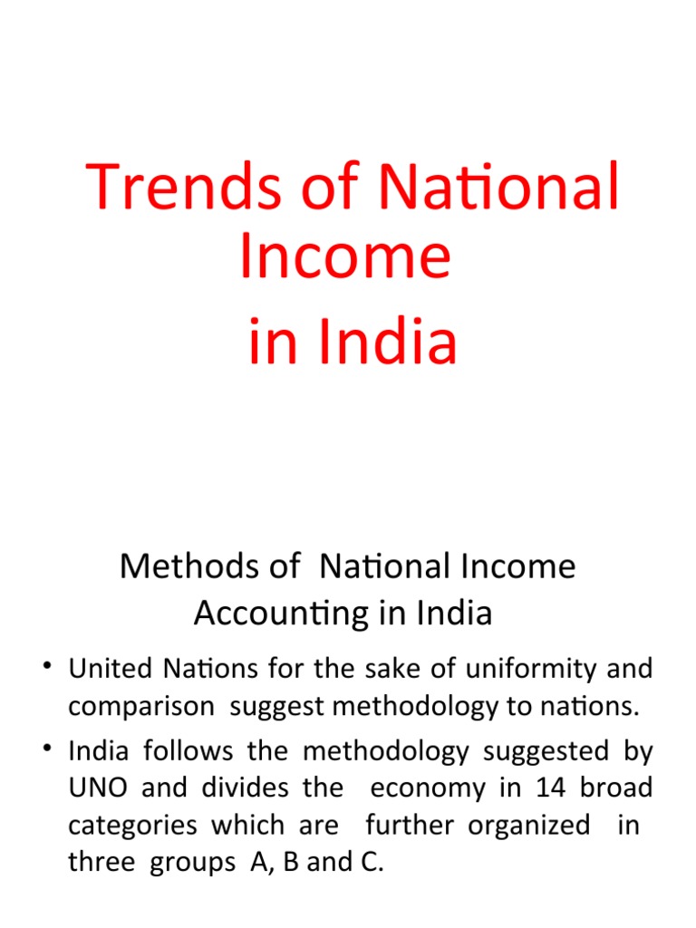 Trends in India's National Income | PDF