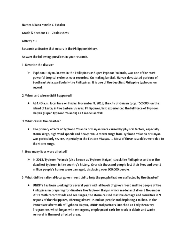 Activity # 1 (DRRR) | PDF | Atmospheric Circulation | Tropical Cyclones