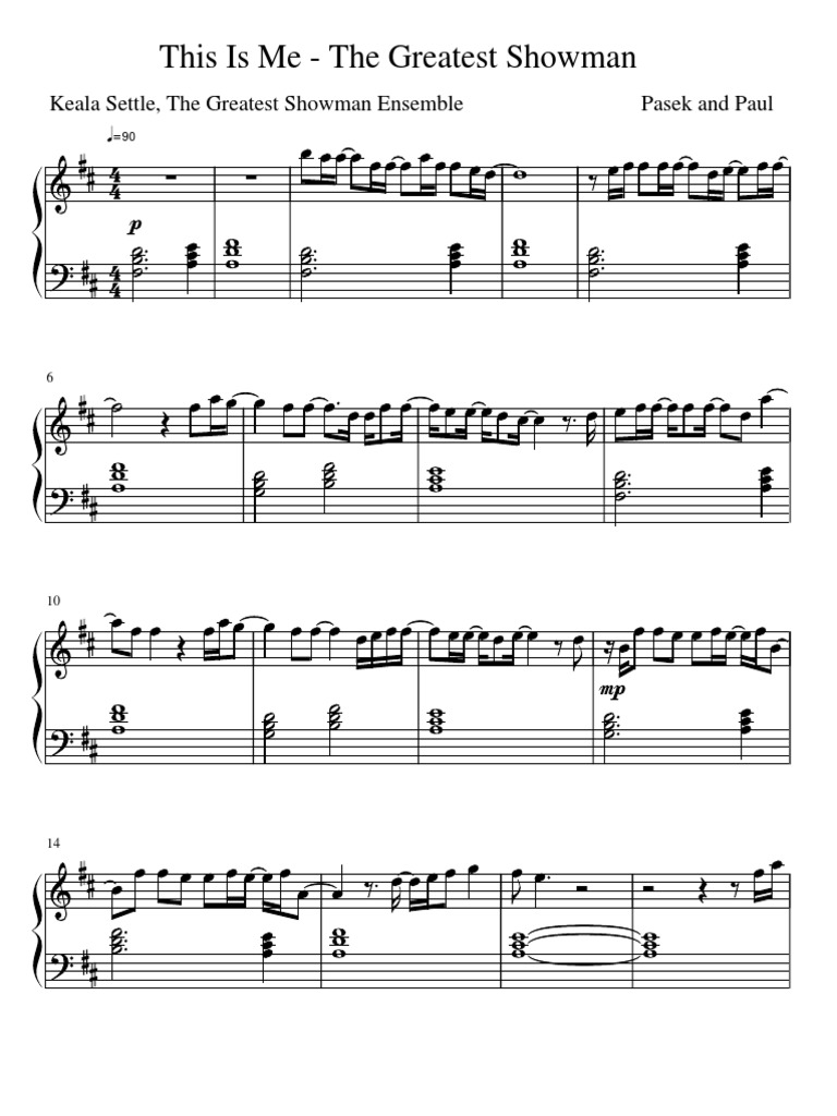 This Is Me - The Greatest Showman | PDF