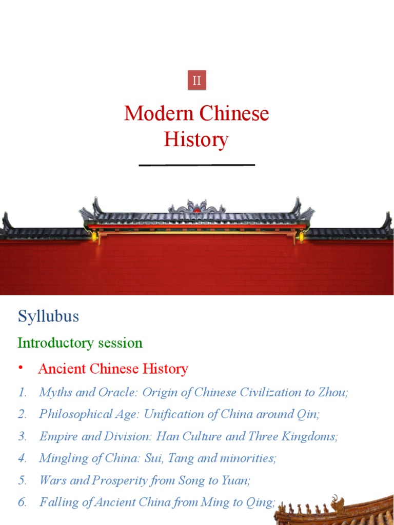 Modern Chinese History Syllabus | PDF | History Of China | Han Chinese