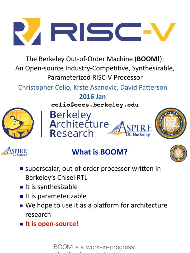 The Berkeley Out - of - Order Machine (Boom!) : An Open - Source Industry - Compeeeve ...