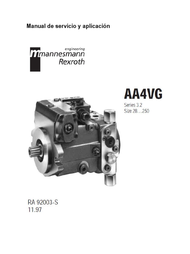Manual de Servicio y Aplicación Rexroth A4VG | PDF