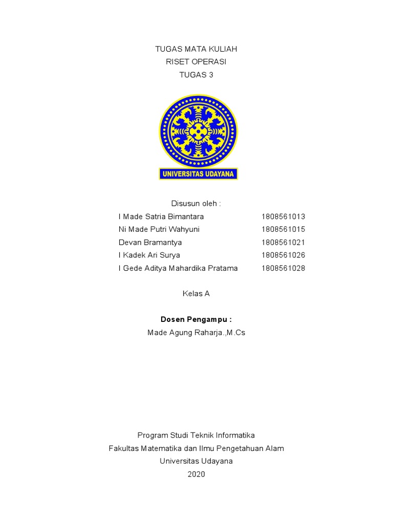 Tugas3 - Metode Simpleks | PDF
