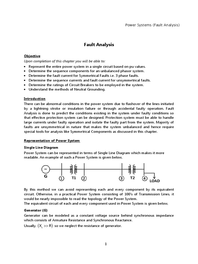 Power Systems Fault Analysis | PDF | Transformer | Electrical Impedance