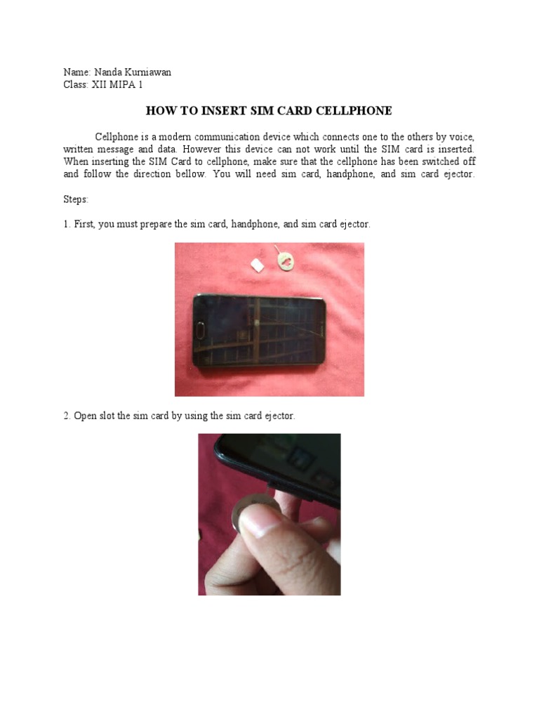 How To Insert A Sim Card | PDF | Business | Law