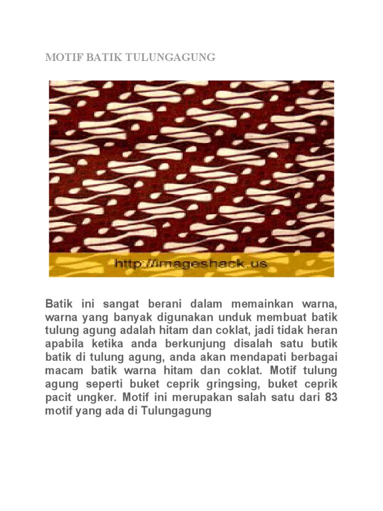 Motif Batik Tulungagung | PDF