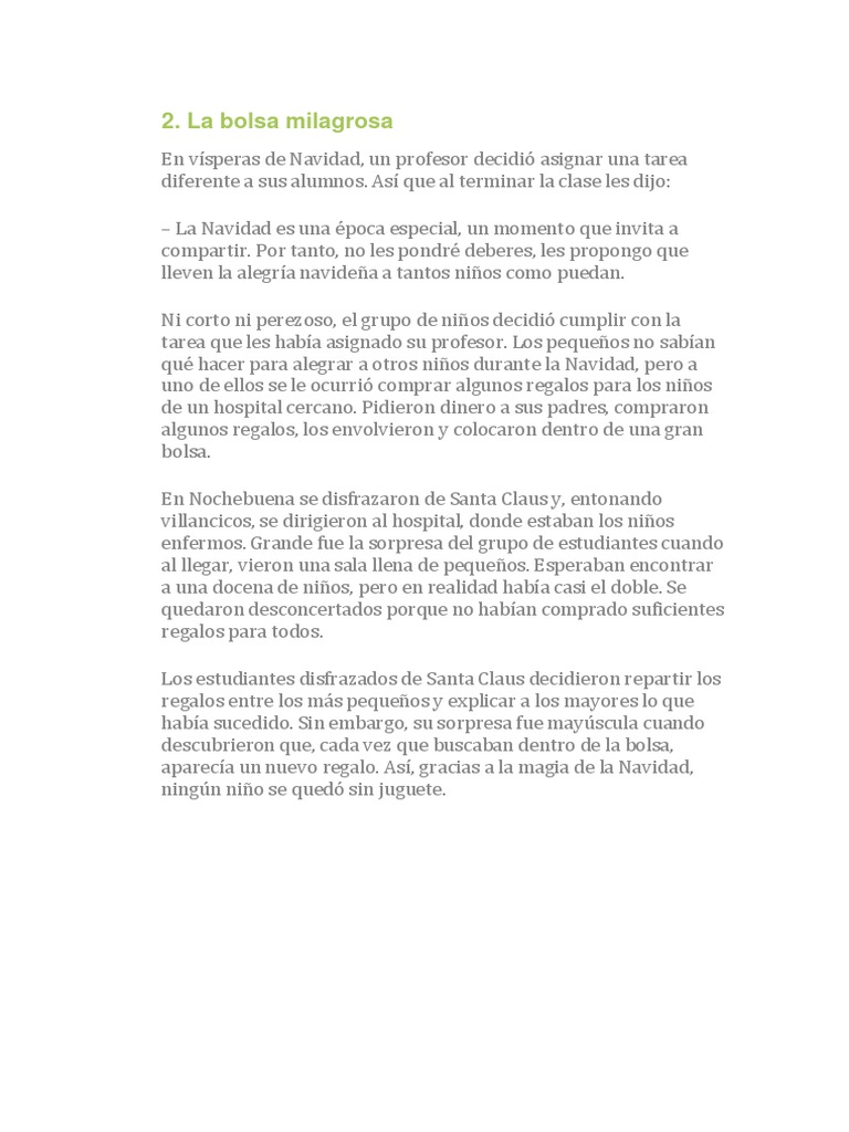 La bolsa mágica de la Navidad | PDF