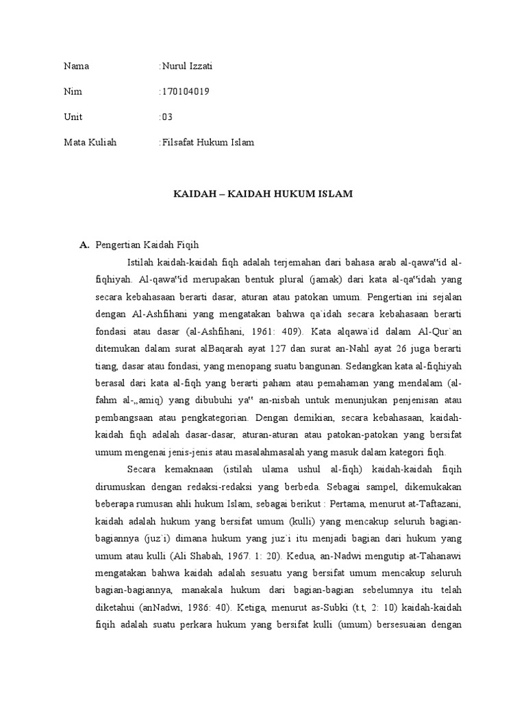 Kaidah-Kaidah Hukum Islam | PDF Kaidah-Kaidah Hukum Islam | PDF