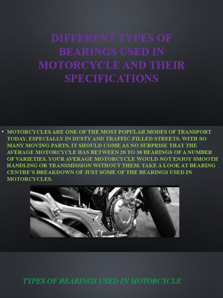 Types of Bearings | PDF | Bearing (Mechanical) | Applied And ...