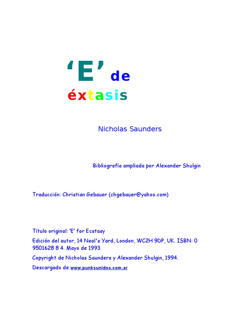 E de Extasis | PDF | Mdma | Drogas
