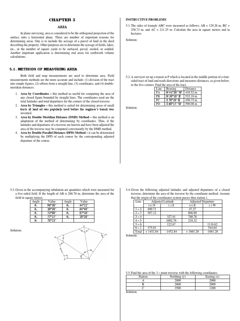 5.1. Methods of Measuring Area: Instructive Problems | PDF | Area ...