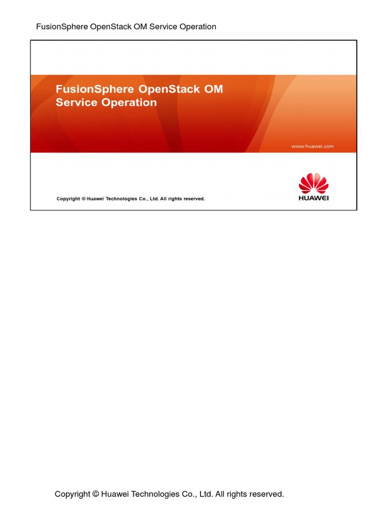 16 FusionSphare OpenStack OM Services Operation | PDF | Virtual Machine | Open Stack