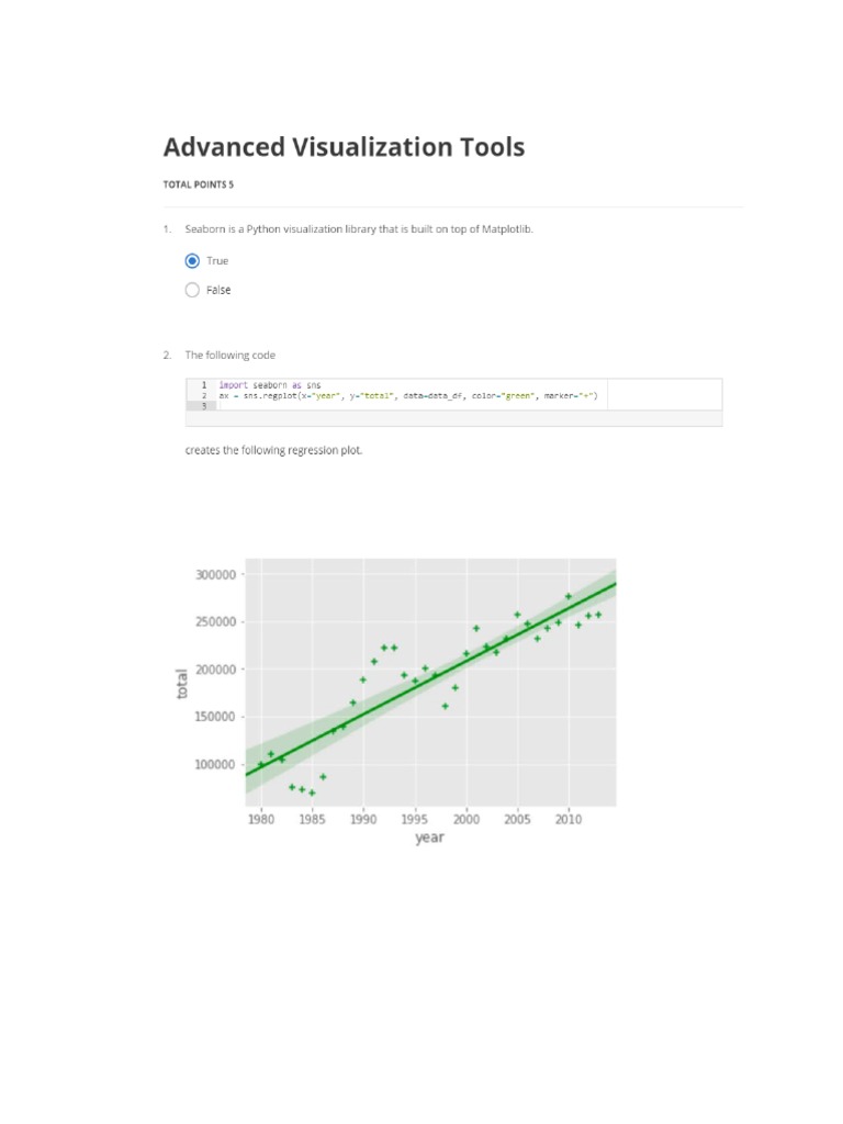 Quiz - Advanced Visualization Tools | PDF