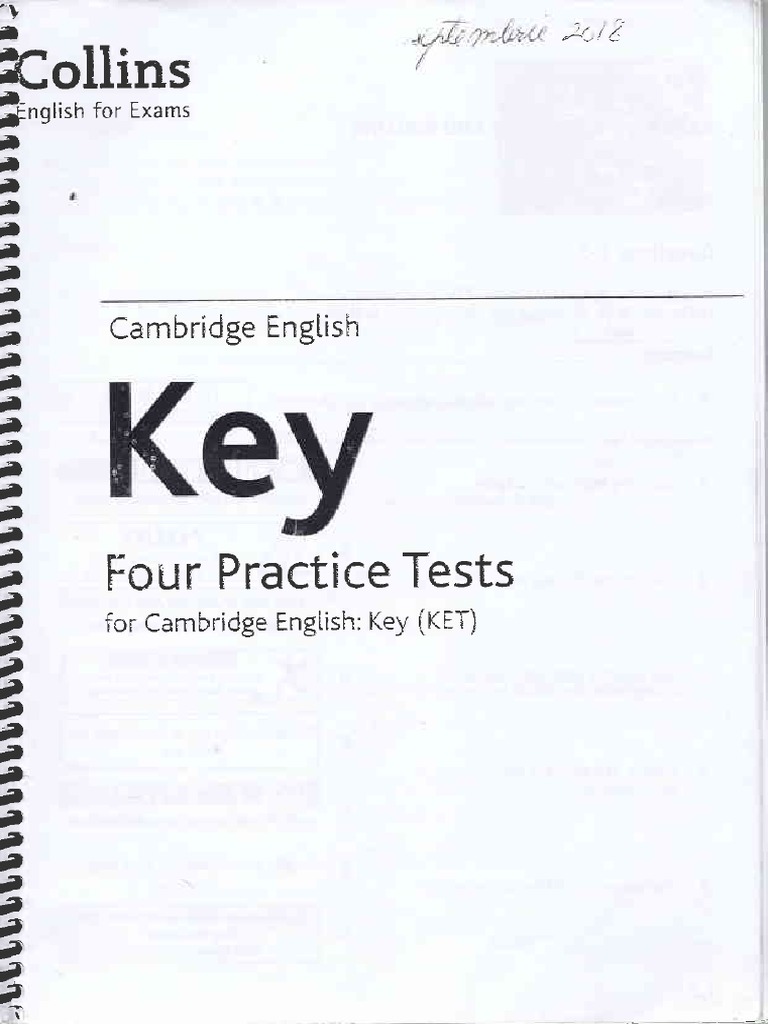 Key Four Practice Test Collins | PDF | Business