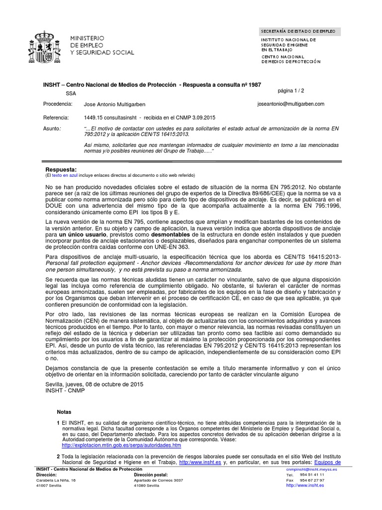 Estado Actual de Norma en 795 - 2012 y Aplicacic3b3n Cen - Ts 16415 ...