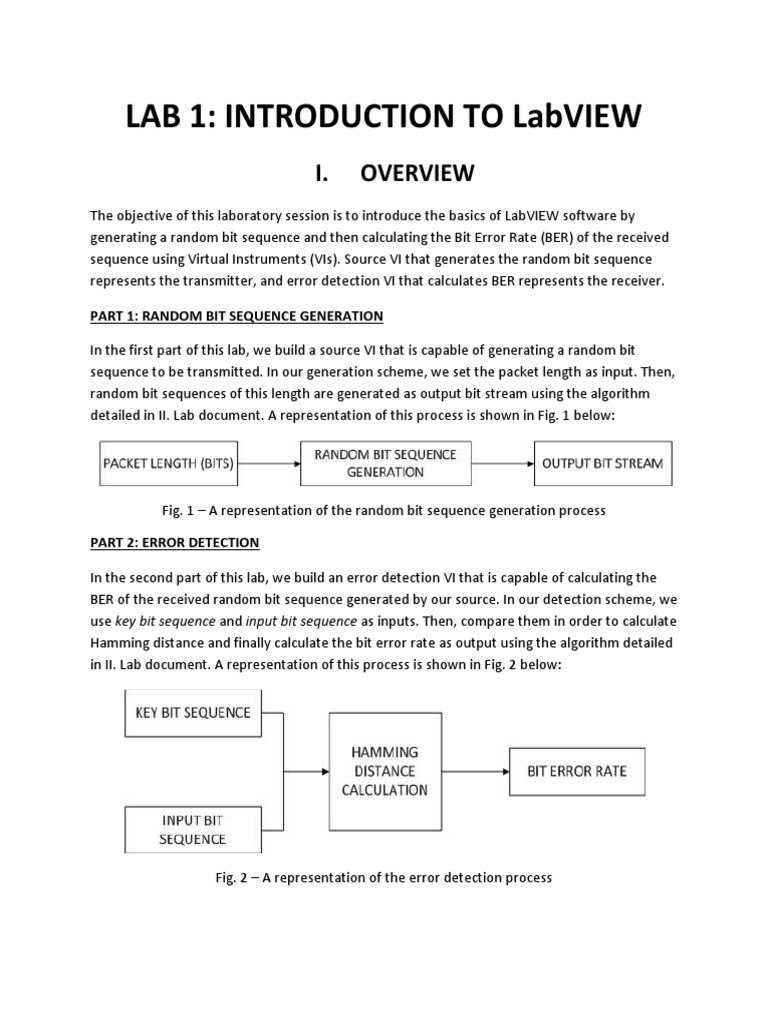 Lab 1: Introduction To Labview: I. Overview | PDF