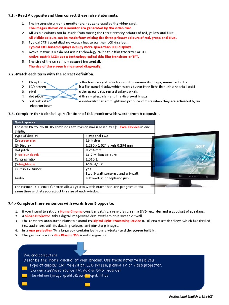 7 Output-Devices | PDF | Computer Monitor | Liquid Crystal Display