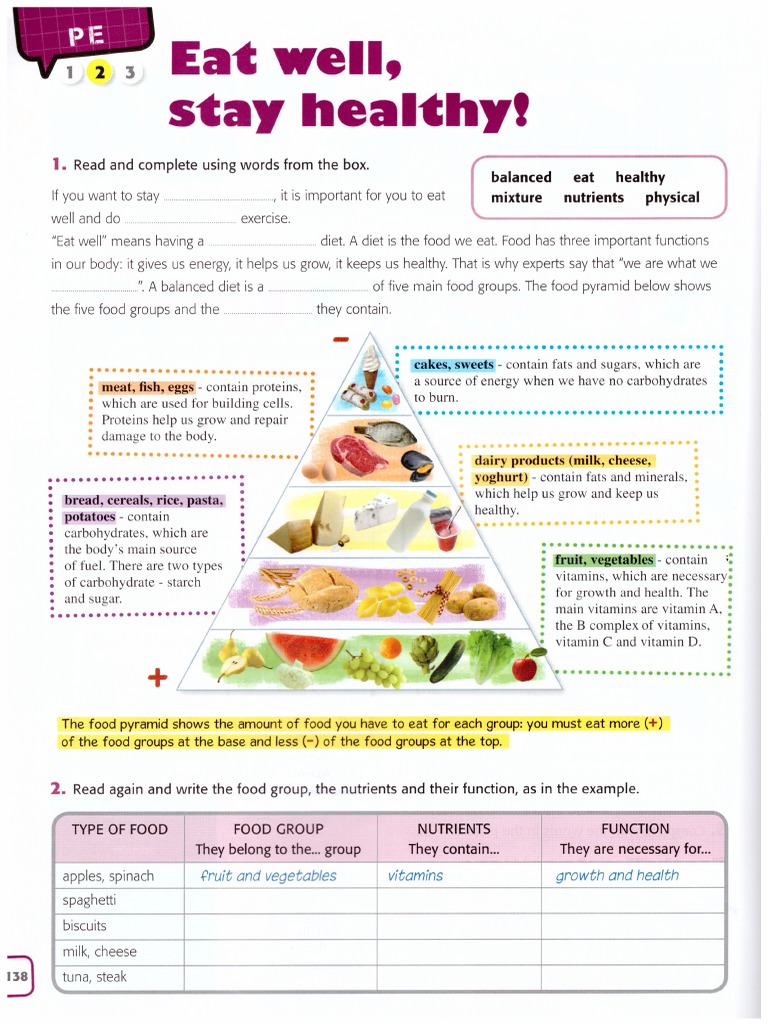 CLIL Food: Healthy Food | PDF