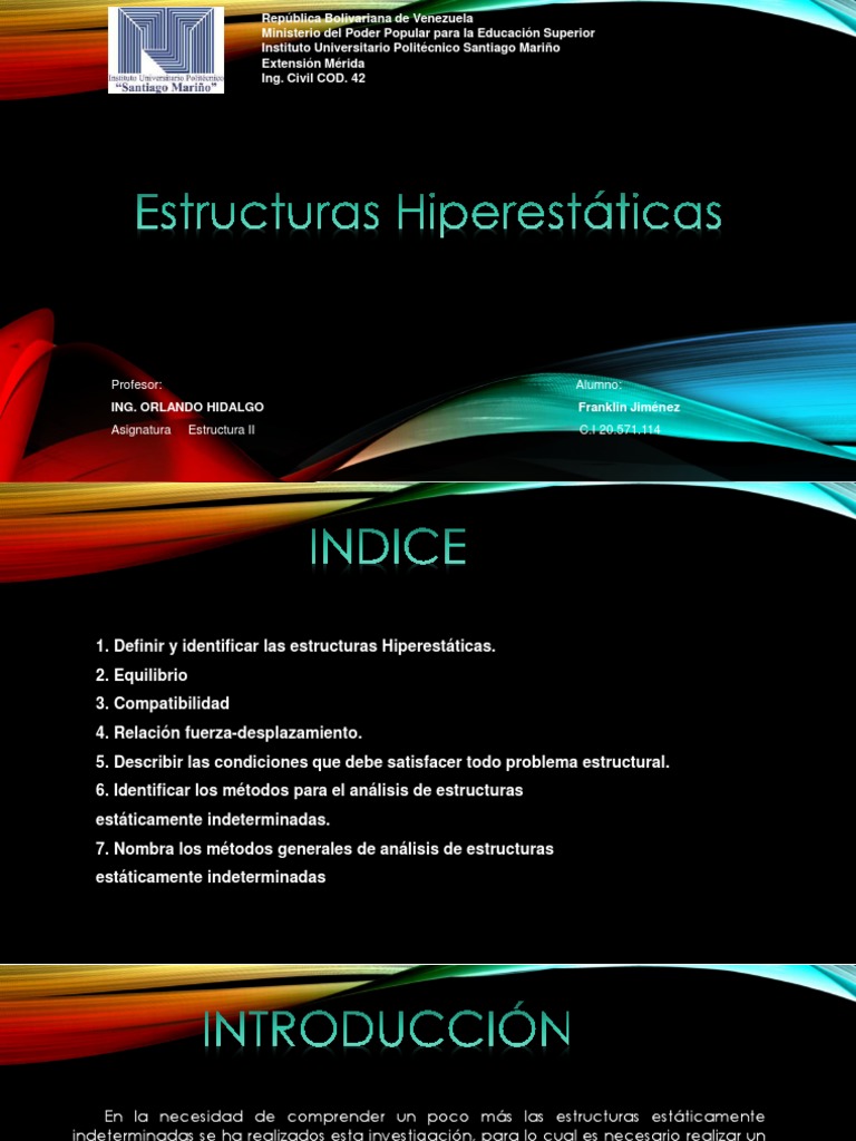 Estructuras Hiperestaticas | Descargar gratis PDF | Ecuaciones ...