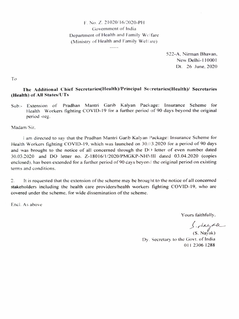 PM G KP Insurance Extension Letter | PDF