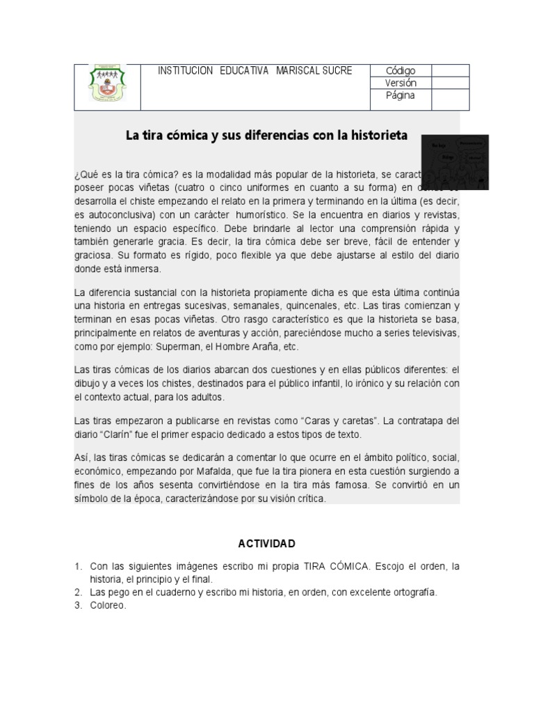 La Tira Cómica: Definición y Características | PDF | Clásicos