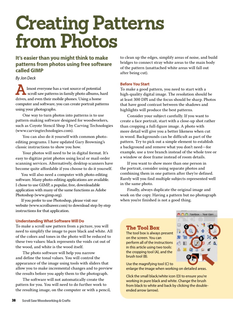 Creating Scroll Saw Patterns with GIMP | PDF | Image Editing | Adobe ...