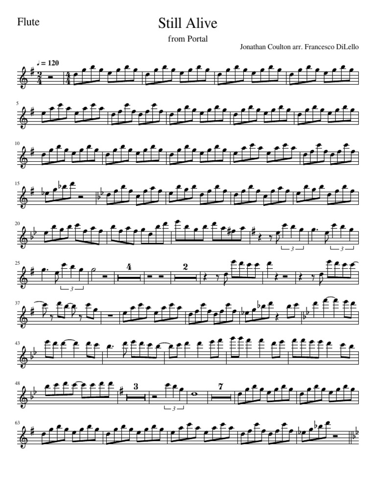 Still Alive-Flute | PDF | Video Games | Shooter Video Games