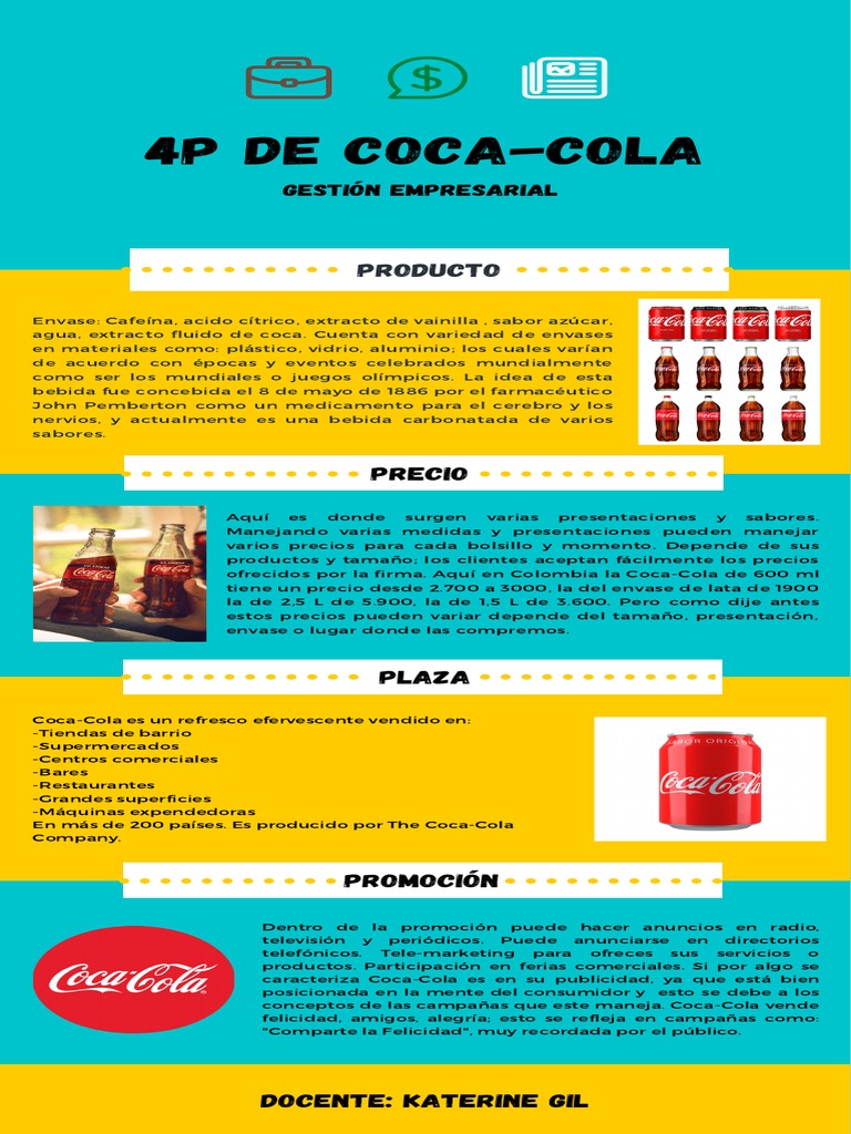 4P de Coca-Cola: Producto | PDF | Coca Cola | Bebidas