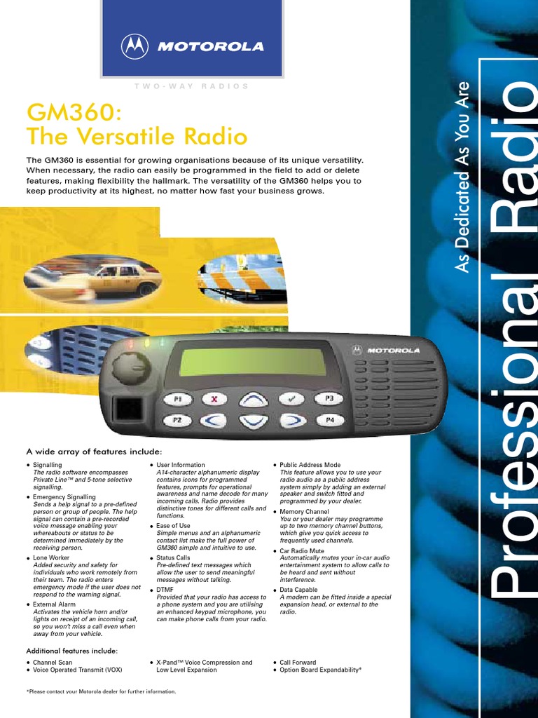 GM360: The Versatile Radio: Two-Way Radios | PDF | Very High Frequency ...
