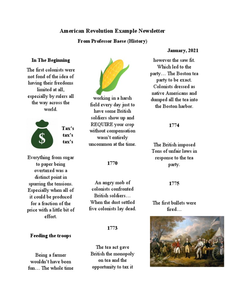 Revolution Newletter Example | PDF