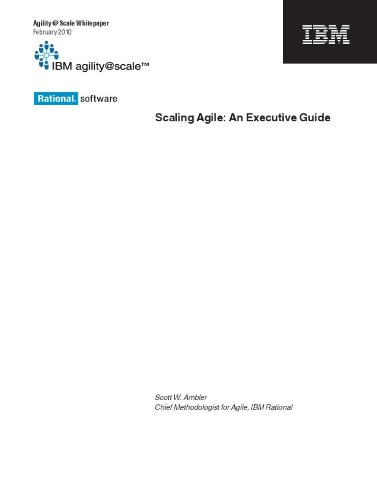 Scaling Agile An Executive Guide Feb 2010 Scott Ambler | PDF | Agile ...
