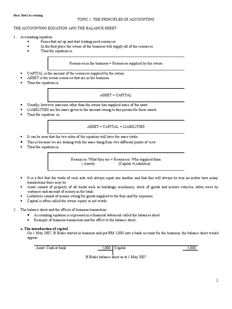 Hac 1001 Notes | PDF | Debits And Credits | Balance Sheet