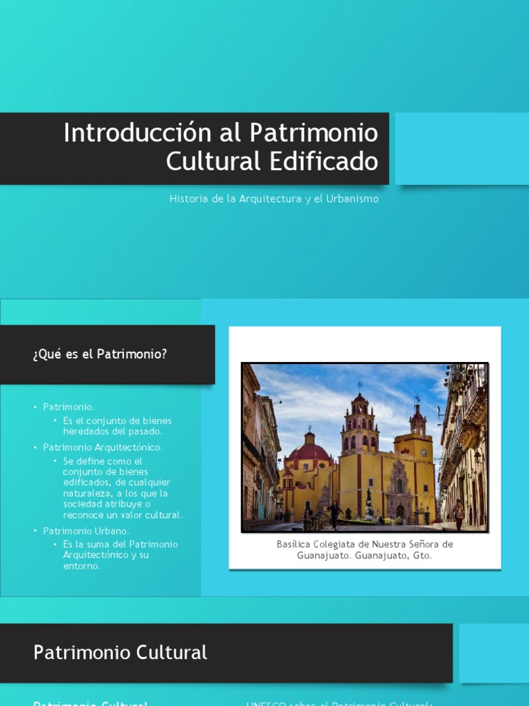 Introducción Al Patrimonio Cultural Edificado | PDF