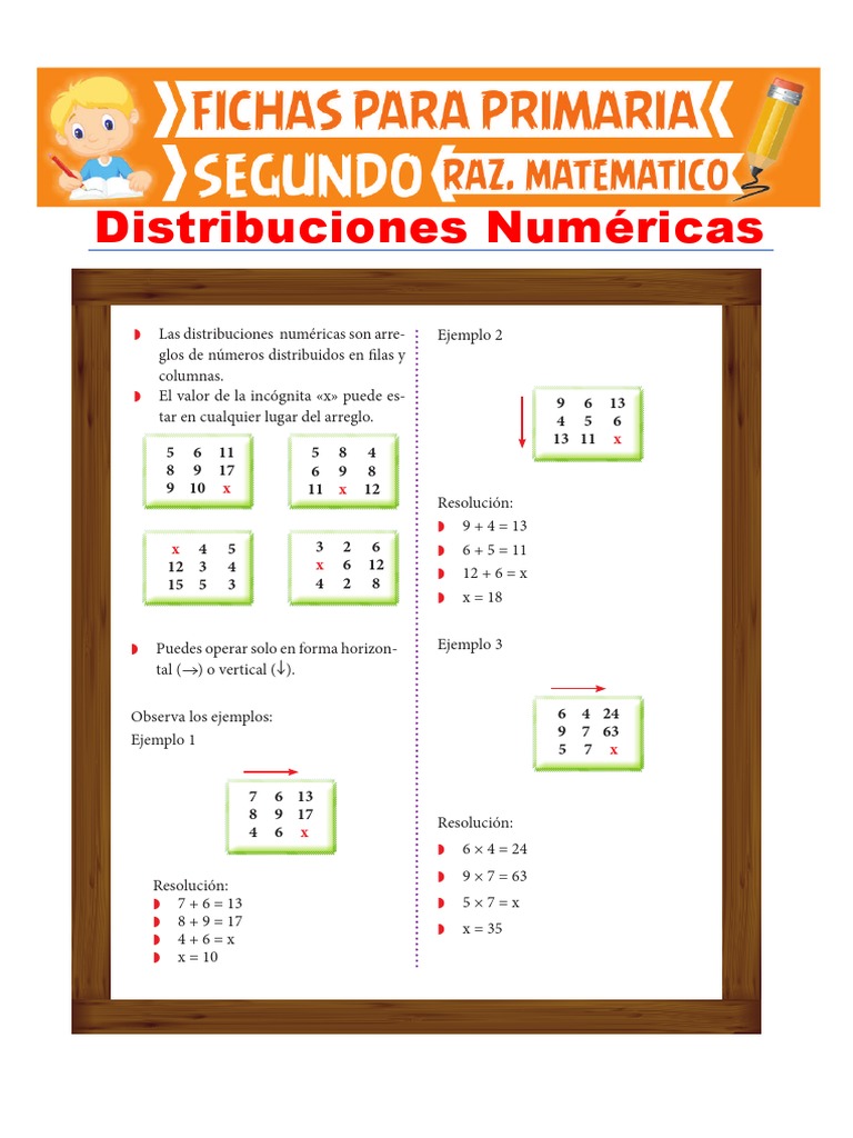 Distribuciones Numéricas para Segundo de Primaria | PDF | Violencia