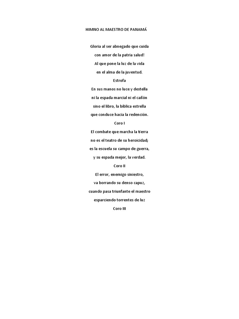 Himno Al Maestro | PDF