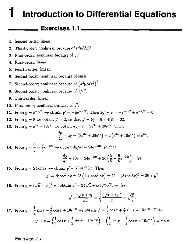 Diff Eq Solution Manual | PDF