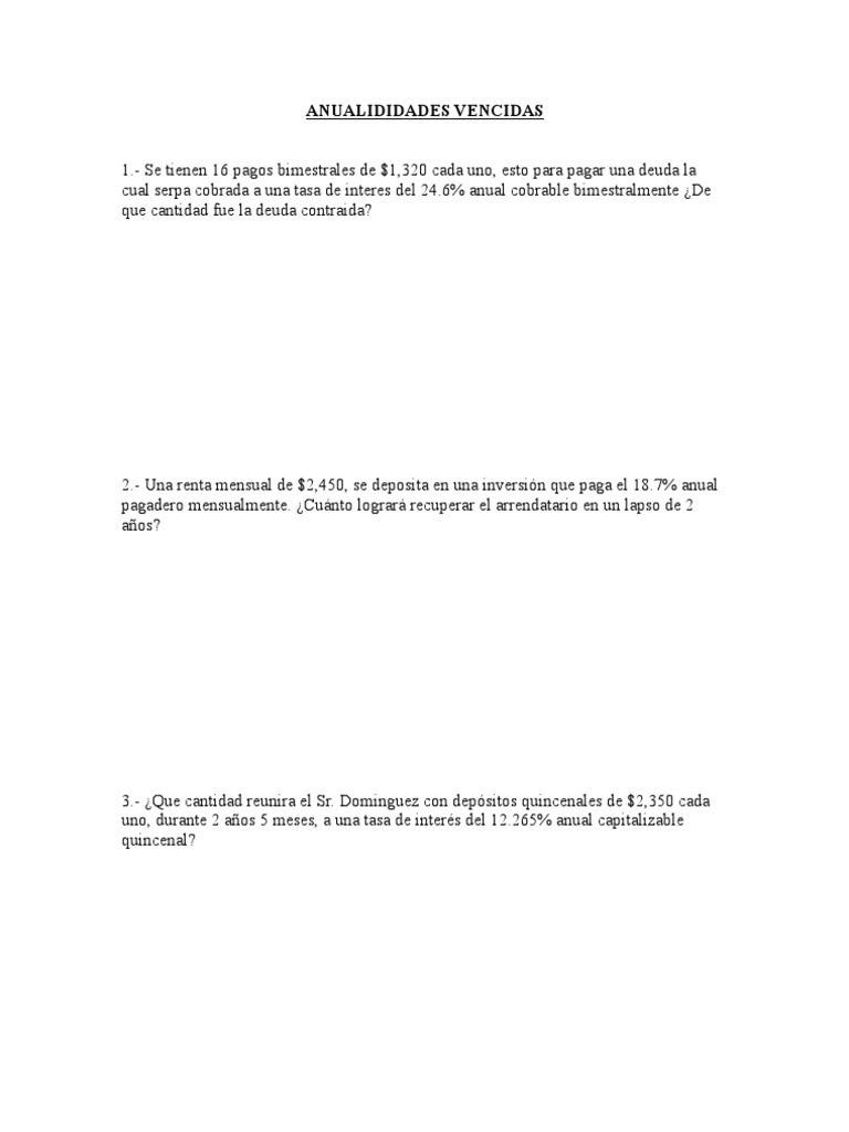 EJER MAT 2do Examen | PDF | Interés | Tasas de interés