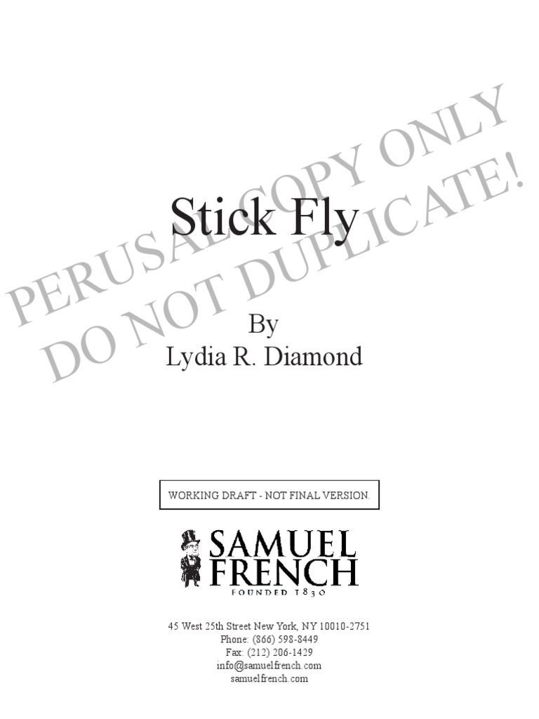 Diamond, Lydia R - Stick Fly | PDF | Curtain