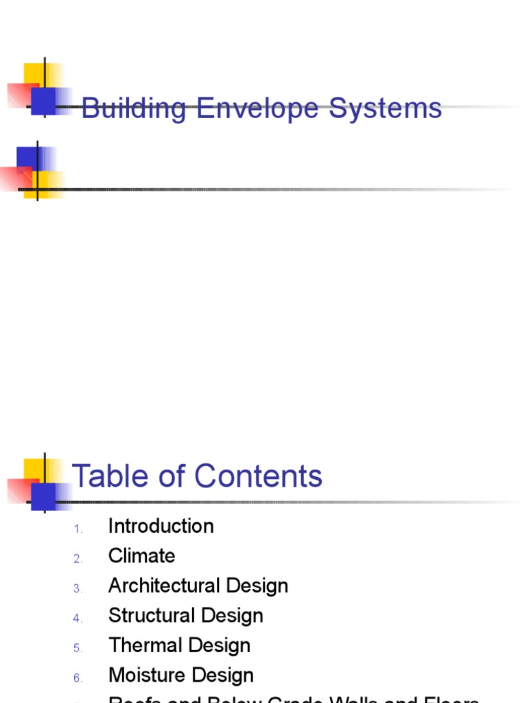 Types of Building Envelope Systems | PDF | Science & Mathematics